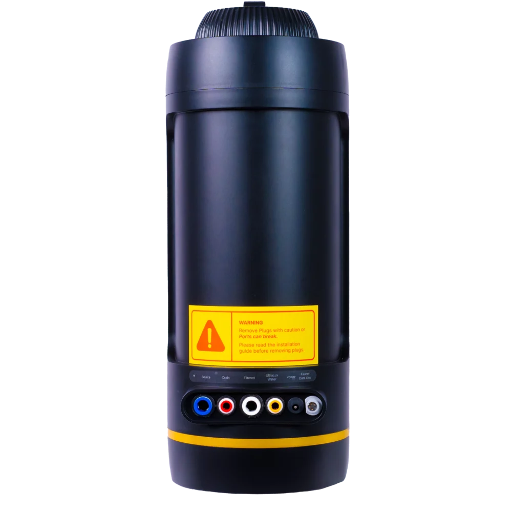 gold water machine back view no background