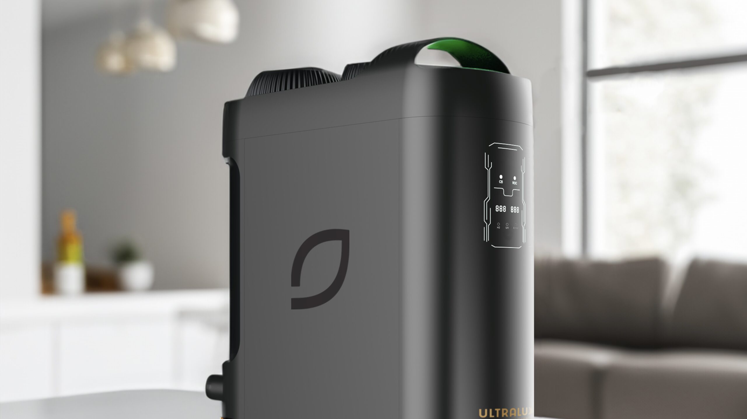 Ultralux water machine on counter